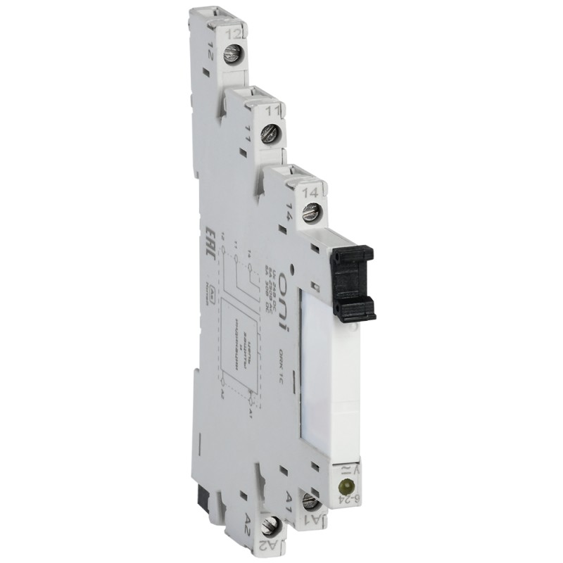 Реле интерфейсное ORK с розеткой 1A 24В DC ONI, ORK-1-1A-DC24V