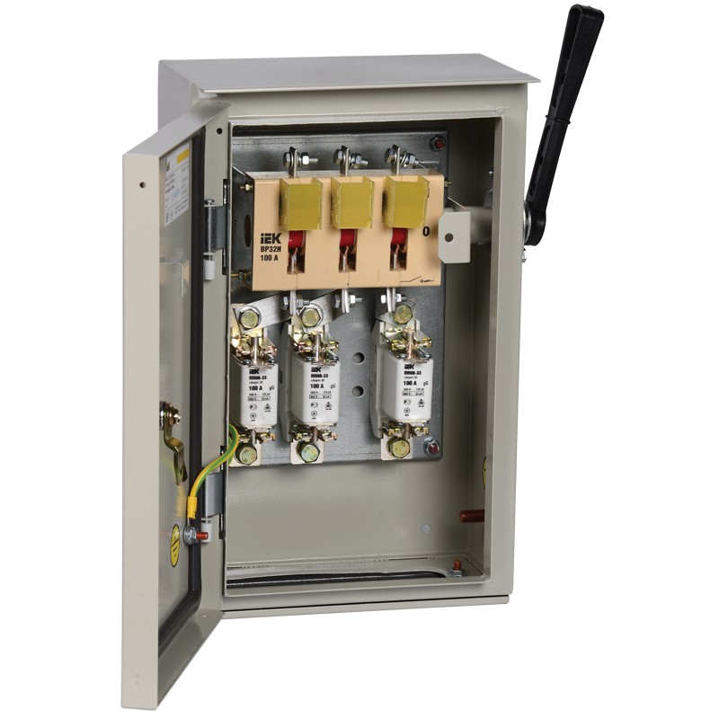 Ящик с рубильником и предохранителями ЯРП-100А У1 IP54 IEK, YARP-100-74-54