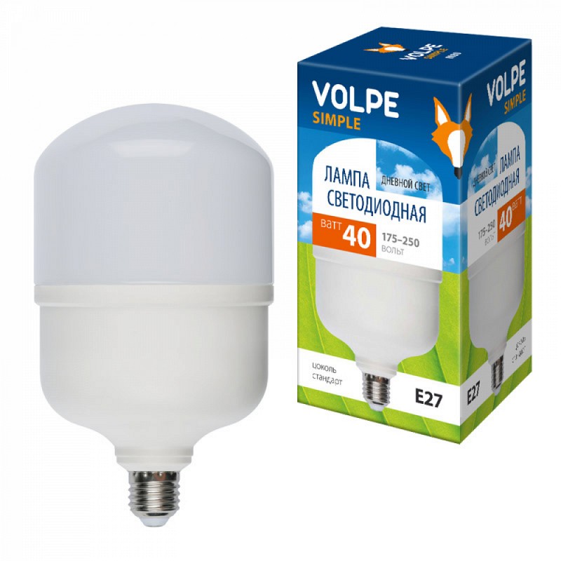 Лампы светодиодные Volpe LED-M80-40W/DW/E27/FR/S картон, Navigator, Онлайт